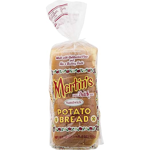 Amazon.com : Martin's Sandwich Potato Bread- 16 slice 18 oz (2 bags ...