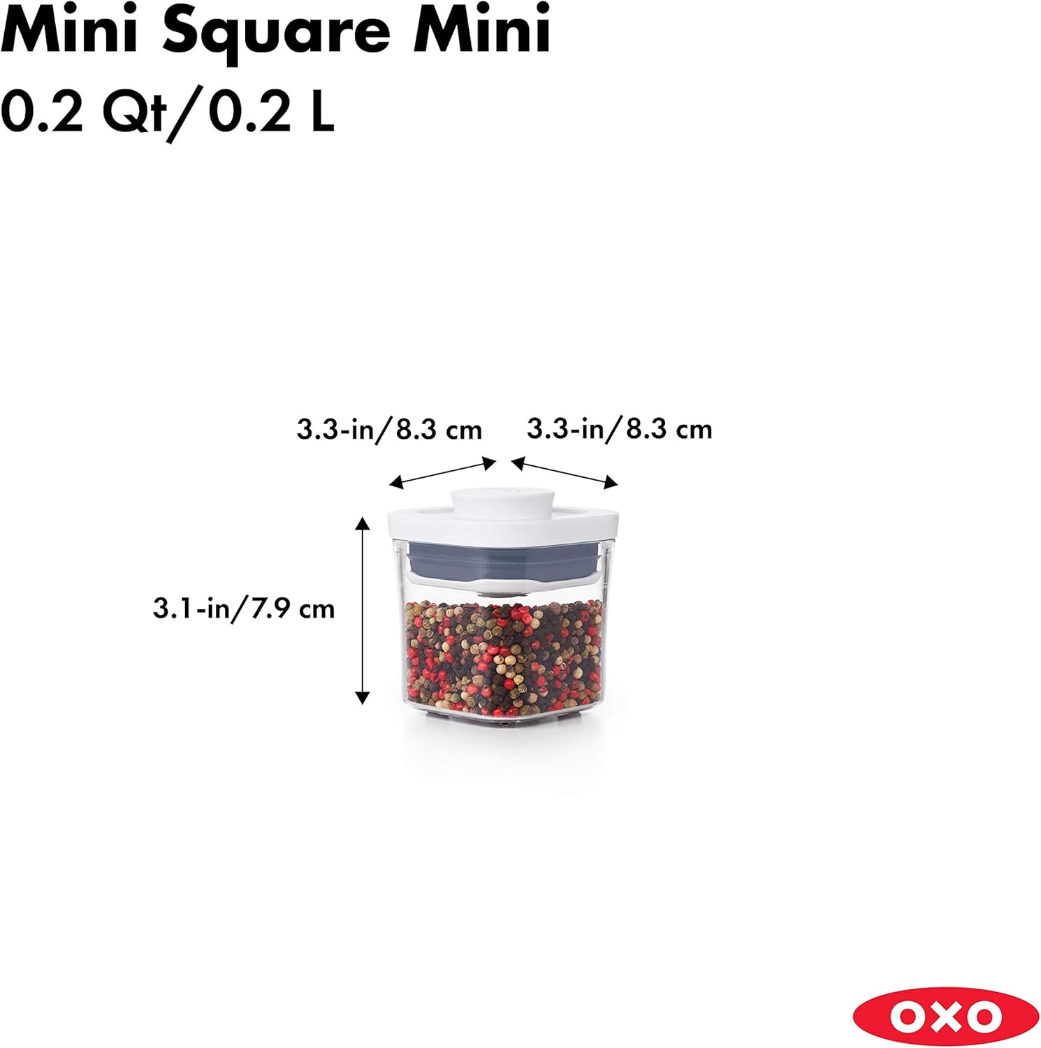 OXO 11234300MLNYK Good Grips POP Container Update, Airtight, Stackable ...