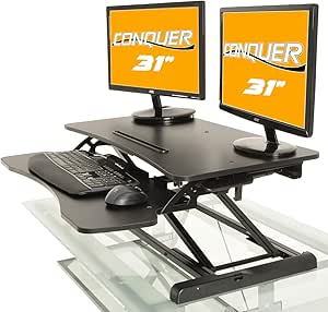 Amazon.com: Conquer Desktop Tabletop Standing Desk Sit-to-Stand ...