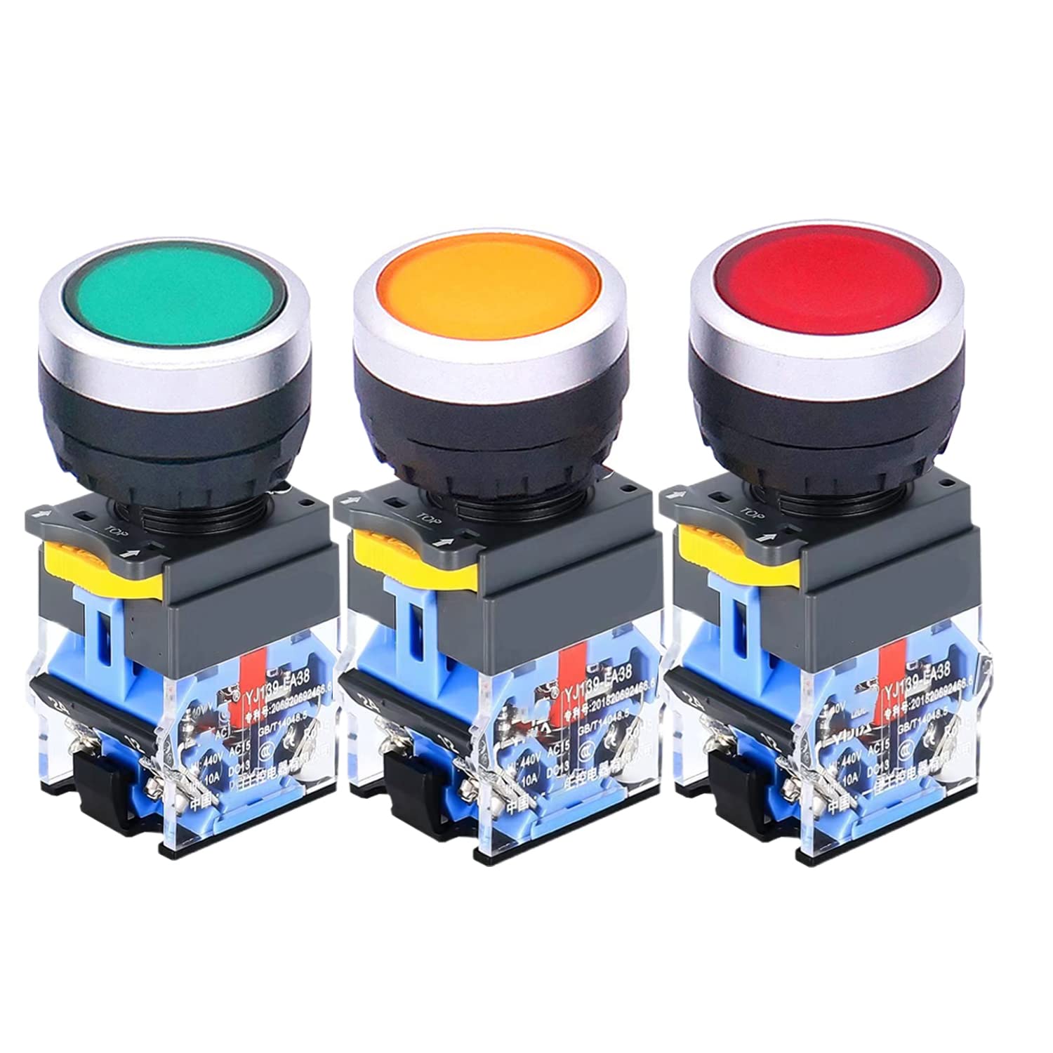 Mua Red Green Yellow Momentary Push Button Switch 22mm Momentary Push ...