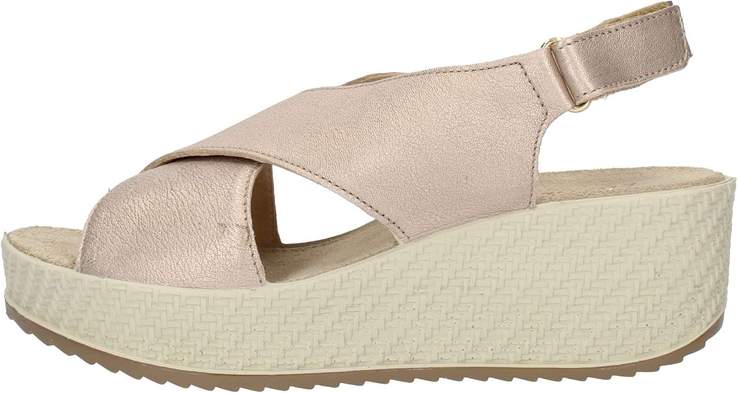 ENVAL SOFT 3291566 Sandali con Zeppa Donna Champagne 41: Amazon.it ...