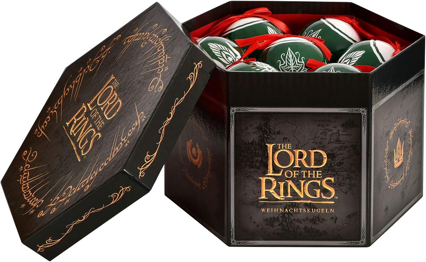 Elbenwald Lord of the Rings Christmas tree balls Middle-earth symbols ...