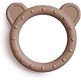 Amazon.com : mushie Silicone Baby Teether Toy | Bear (Natural) : Baby