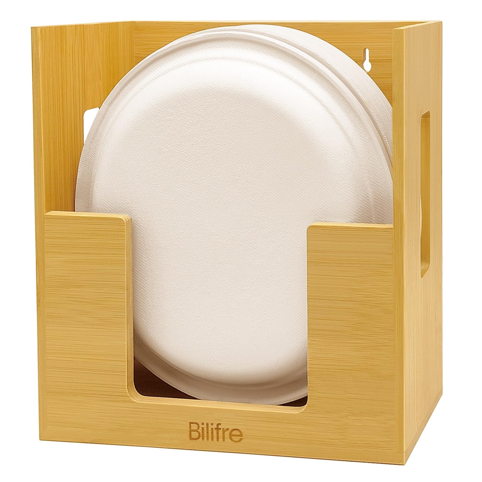 Bilifre 8/9/10 Inch Paper Plate Organizer Wall Mounted, Disposable ...