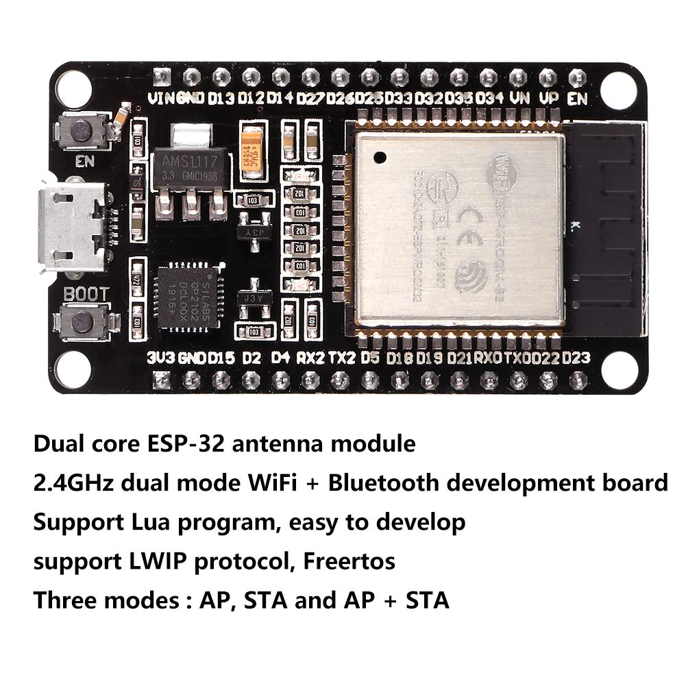 Mua 4PCS ESP32 Development Board ESP-32S NodeMCU Board ESP-WROOM-32 WiFi Microcontroller 2.4GHz ...