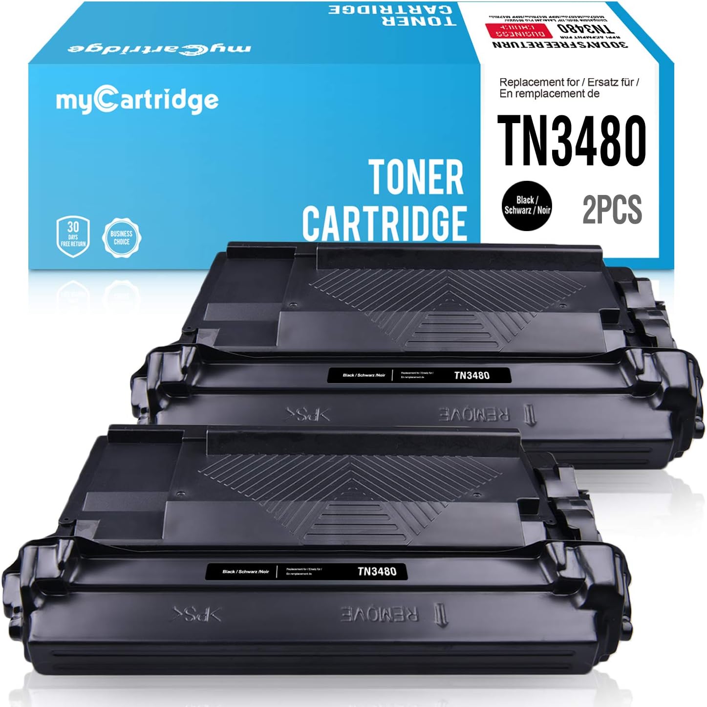 MyCartridge 2 Pack Kompatibel Brother TN-3480 TN3480 Toner pour Brother ...