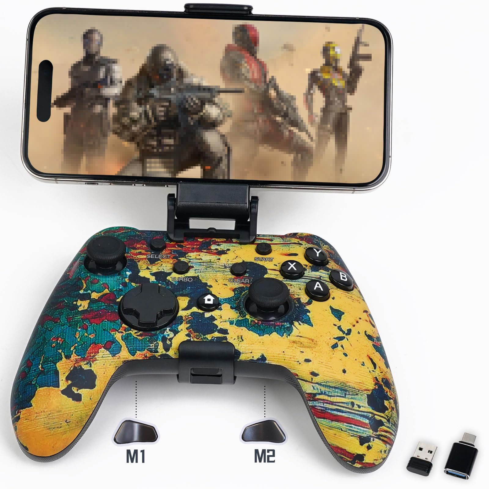 WZUICOV Bluetooth Controller for iPhone, iPad, Android, Switch, PC, TV ...