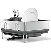Amazon.com - simplehuman Steel Frame Kitchen Dish Drying Rack With ...