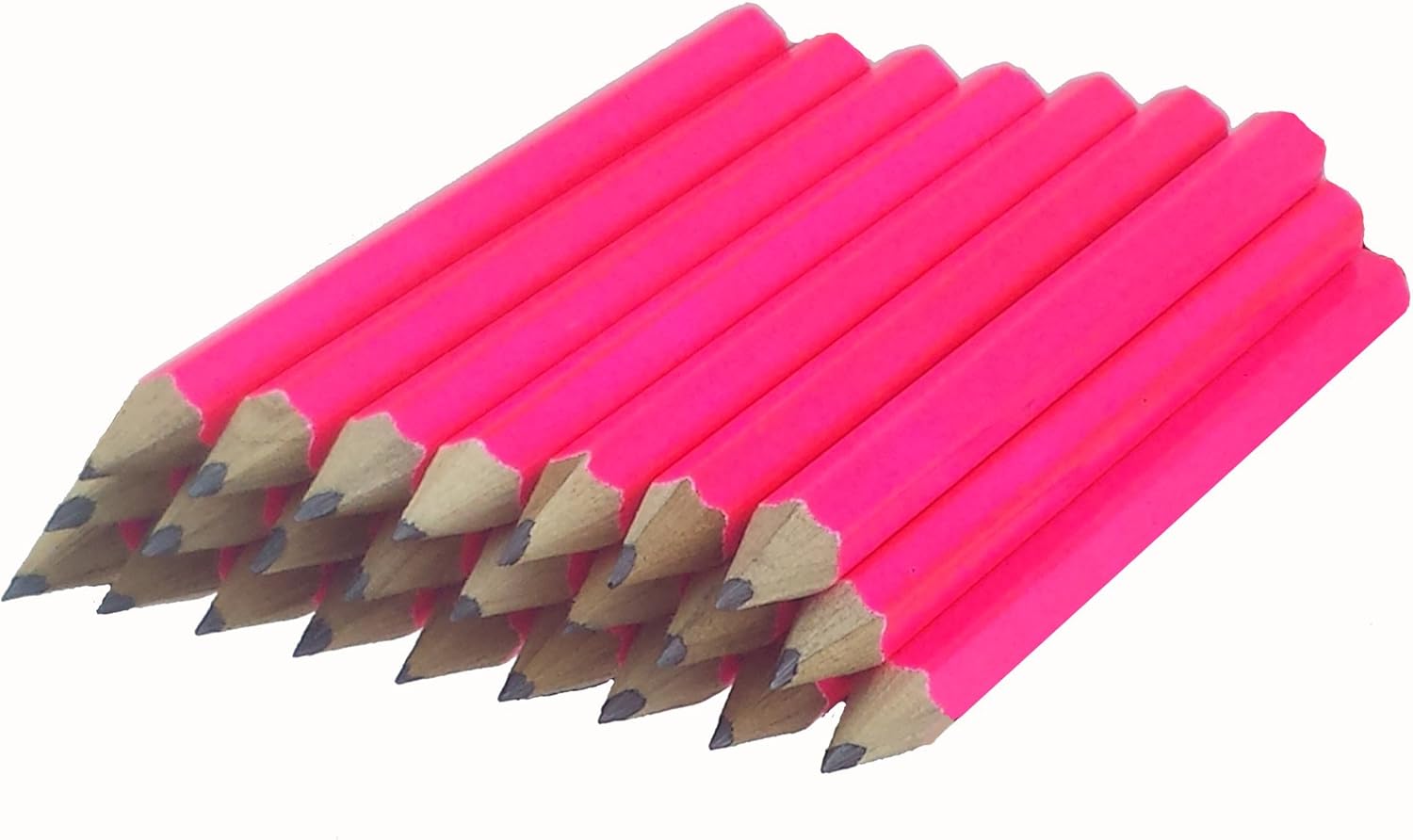 ezpencils - Neon Pink Barrel Golf (1/2 a pencil - Pew pencils) Hexagon ...