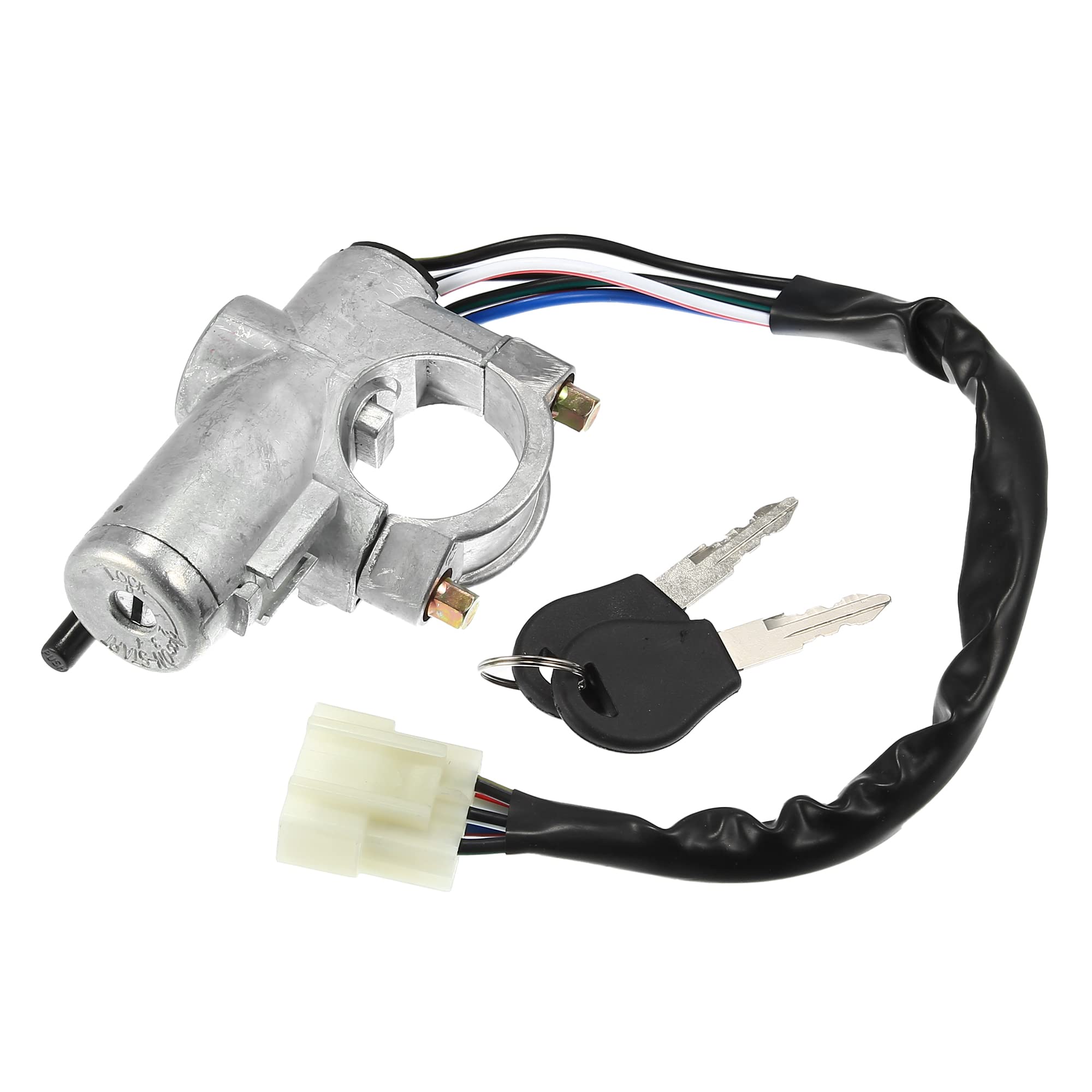 X AUTOHAUX Ignition Key Switch Steering Lock Cylinder W/Key 48700-01G25 ...