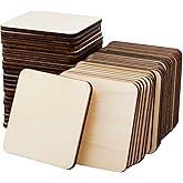 Amazon.com: QLOUNI 60Pcs Unfinished Squares Wood Pieces, 4 x 4 Inch ...