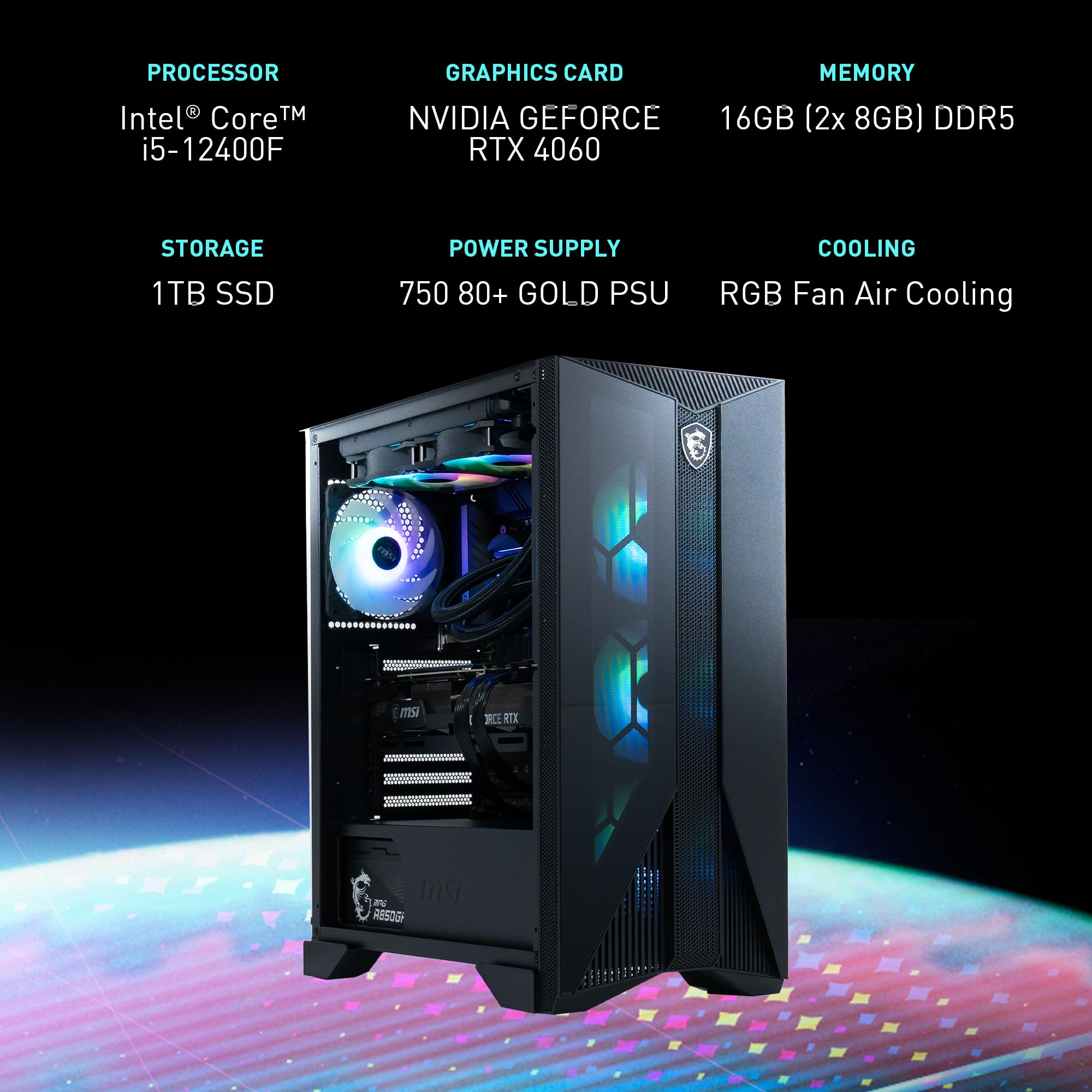 Mua MSI Aegis R (Tower) Gaming Desktop, Intel Core i5-12400F, GeForce ...
