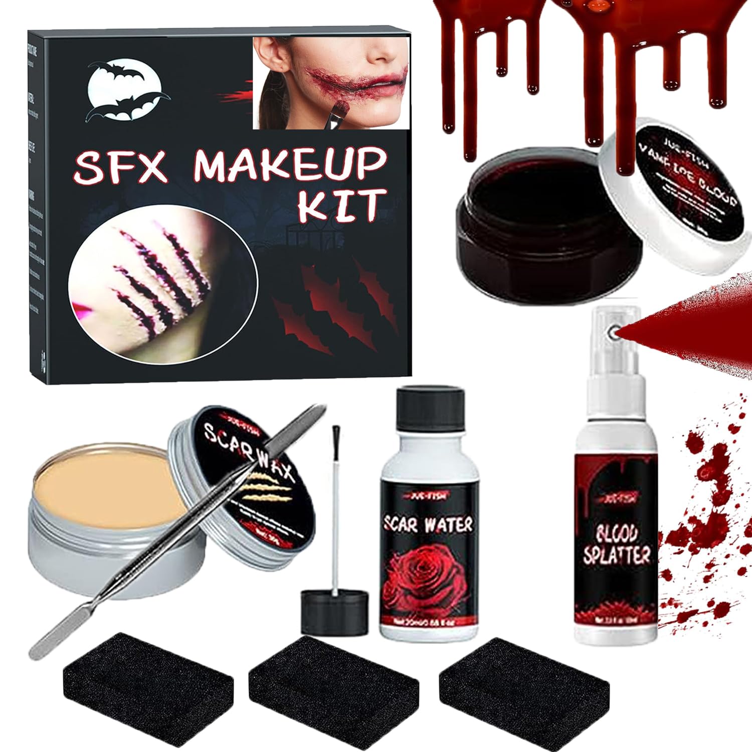Mua Halloween Sfx Makeup Kit, Contain (Fake Wound Modeling Skin Wax ...