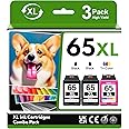 Amazon.com: 65XL Ink Cartridges Black Color Combo Pack (3Pack, 2Black ...