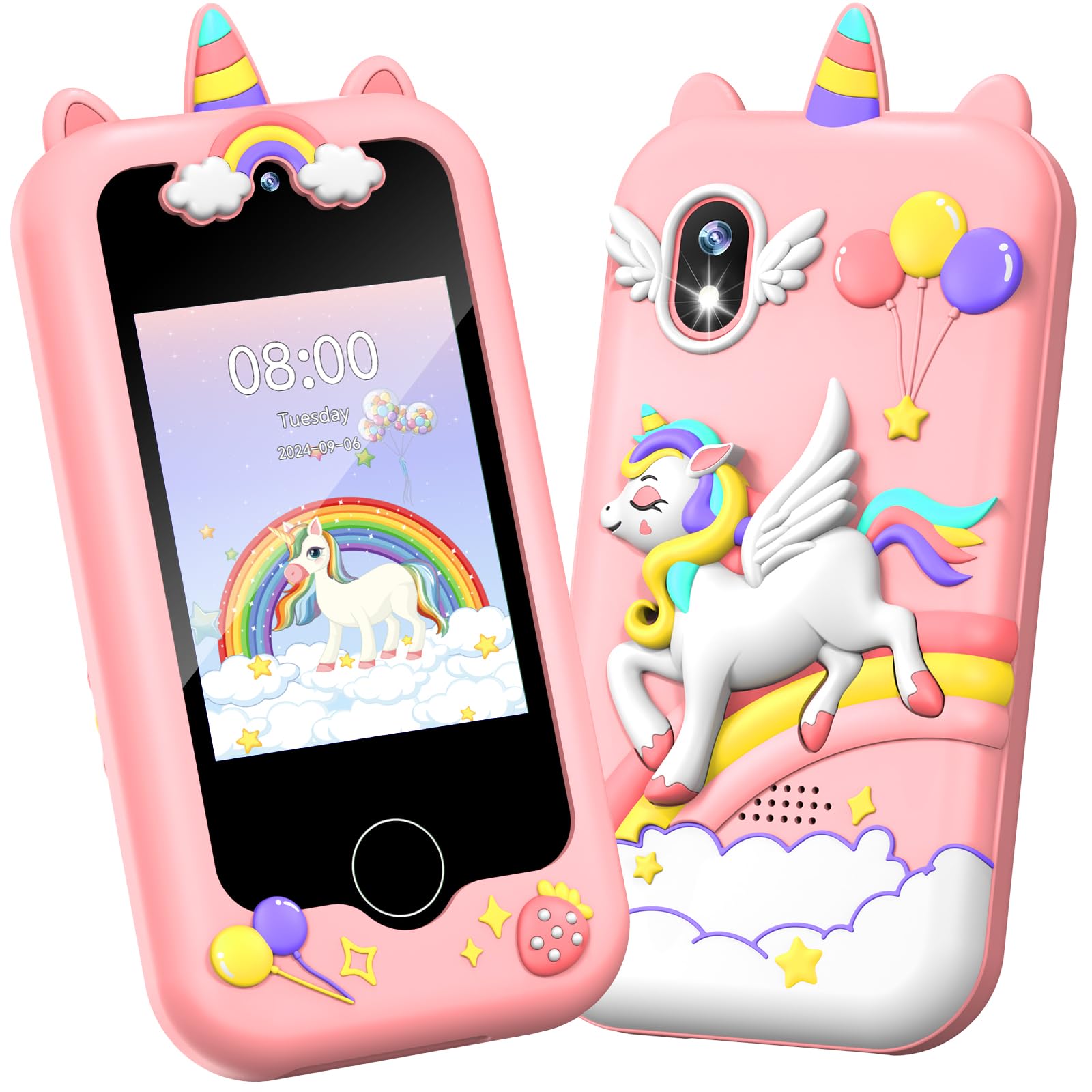 Kids Smart Phone for Girls, Birthday Gifts for Kids Age 3-12, Toddler ...
