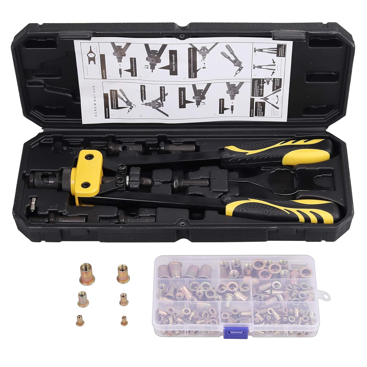 AUTOUTLET Nietmutternzange-Set, M3, M4, M5, M6, M8, M10 Nietmuttern ...