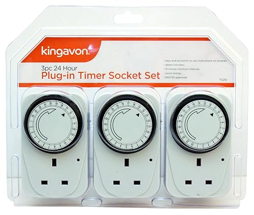 Electronic digital mains Timer Socket Plug-in with LCD Display 12/24 ...