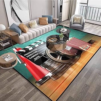 Area Rugs(Movie Theater) Modern Rug Decor Extra Soft and Comfy Carpets ...