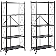 Amazon.com: Simple Deluxe HealSmart 5-Tier Heavy Duty Foldable Metal ...