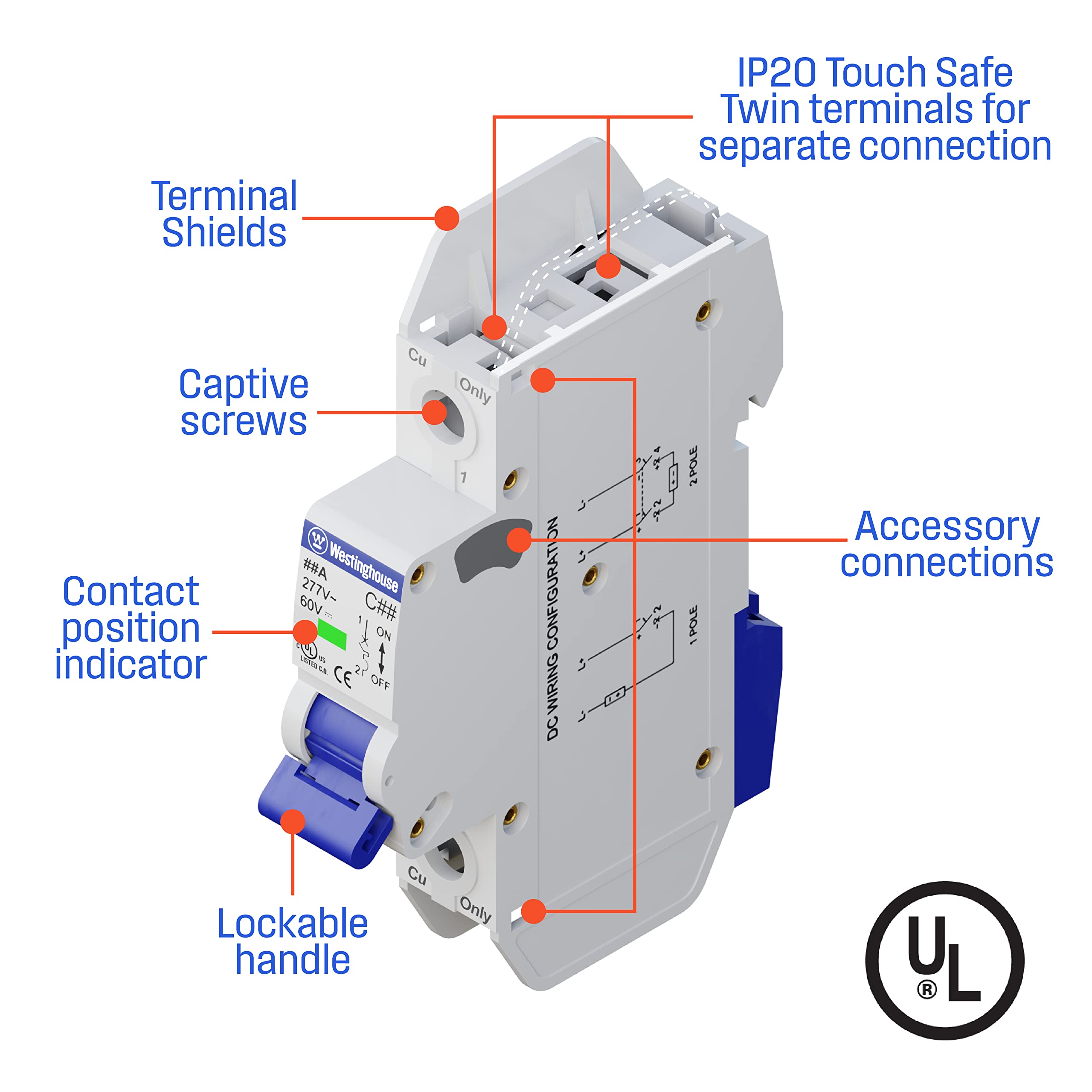 Mua Westinghouse UL 489 AC Miniature Circuit Breaker, 20 Amp, Single ...