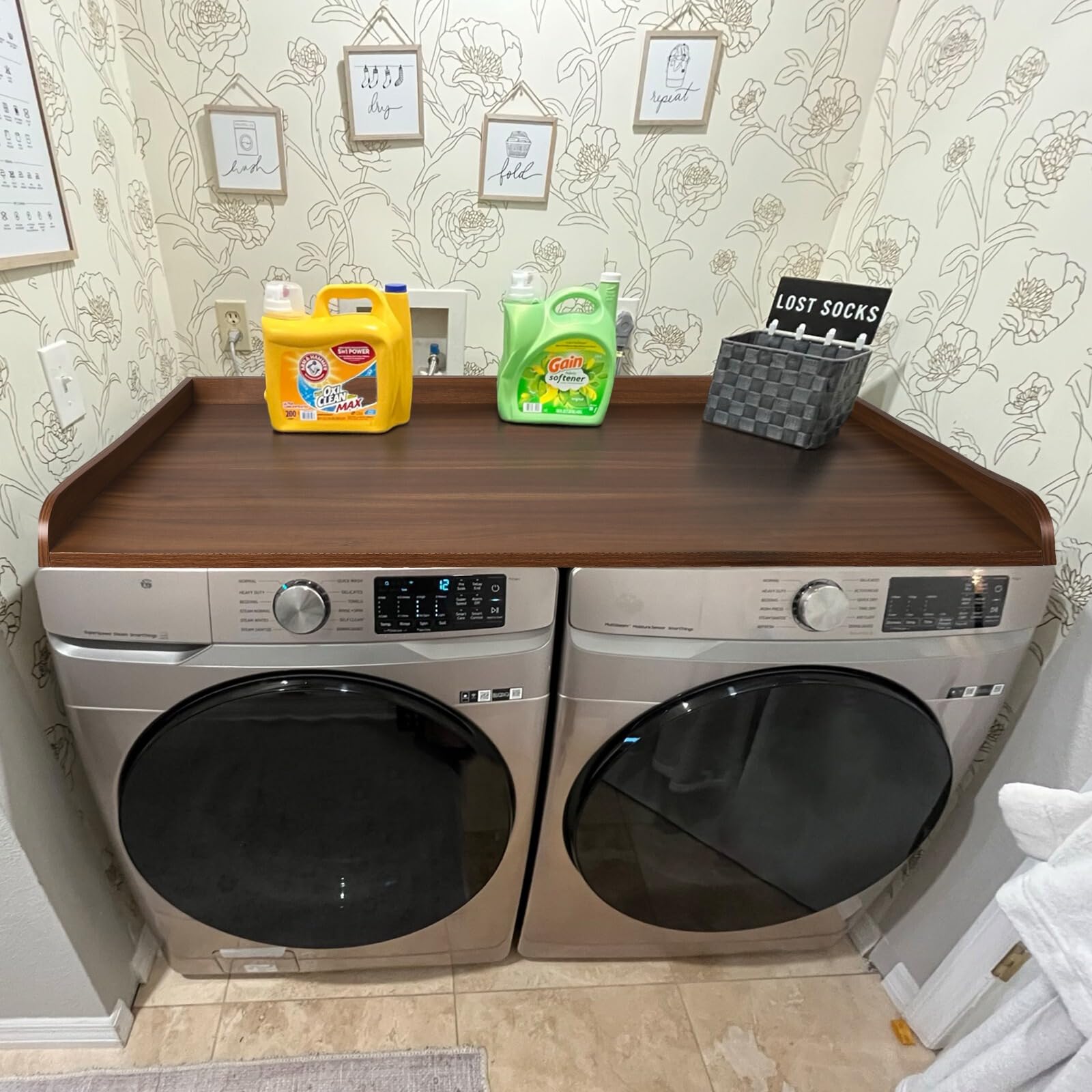 RELODECOR Washer and Dryer Countertop with Non-Slip Mat - 54" Width x ...