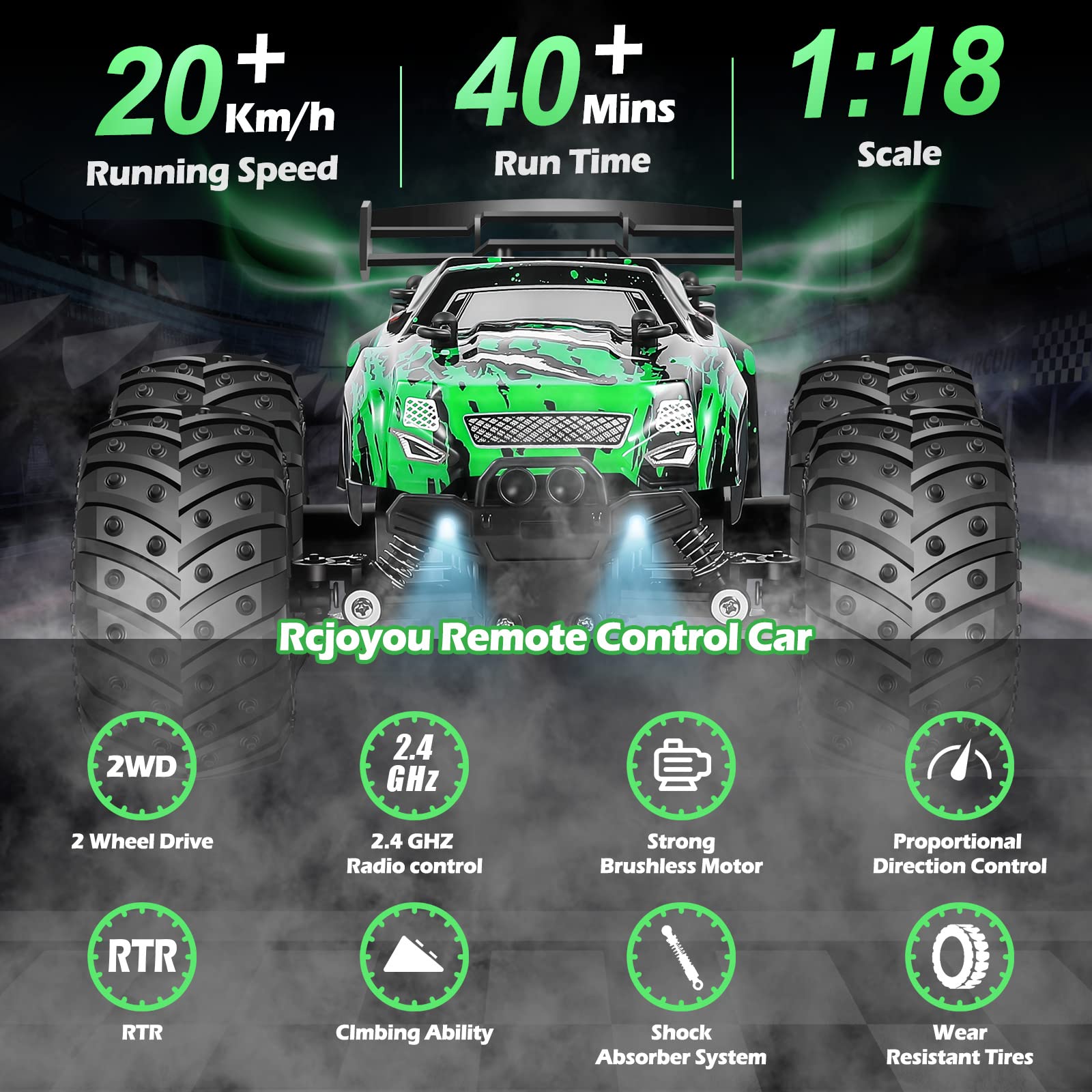 Mua Rcjoyou RC Cars,All Terrain Remote Control Car,2WD 2.4 GHz Off Road ...