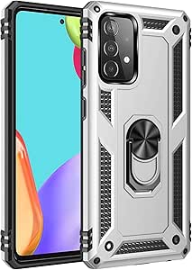 Amazon.com: Military Grade Drop Impact for Samsung Galaxy A52 Case 360 Metal Rotating Ring ...