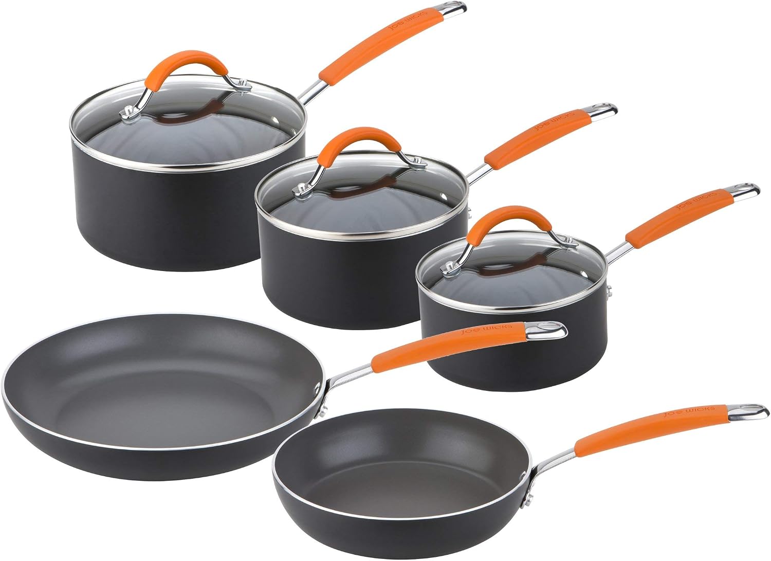 Joe Wicks 66755 Easy Release Aluminium Non-stick Cookware- 5 Piece ...