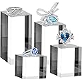 Amazon.com: Ngdiluxury 4Pcs Acrylic Blocks for Display,Square Clear Polished Acrylic Block ...