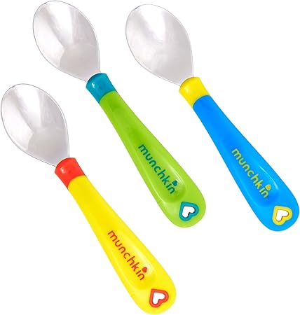 Toddler Spoons - Munchkin - Metal 3Pcs New 44729: Amazon.co.uk: Baby