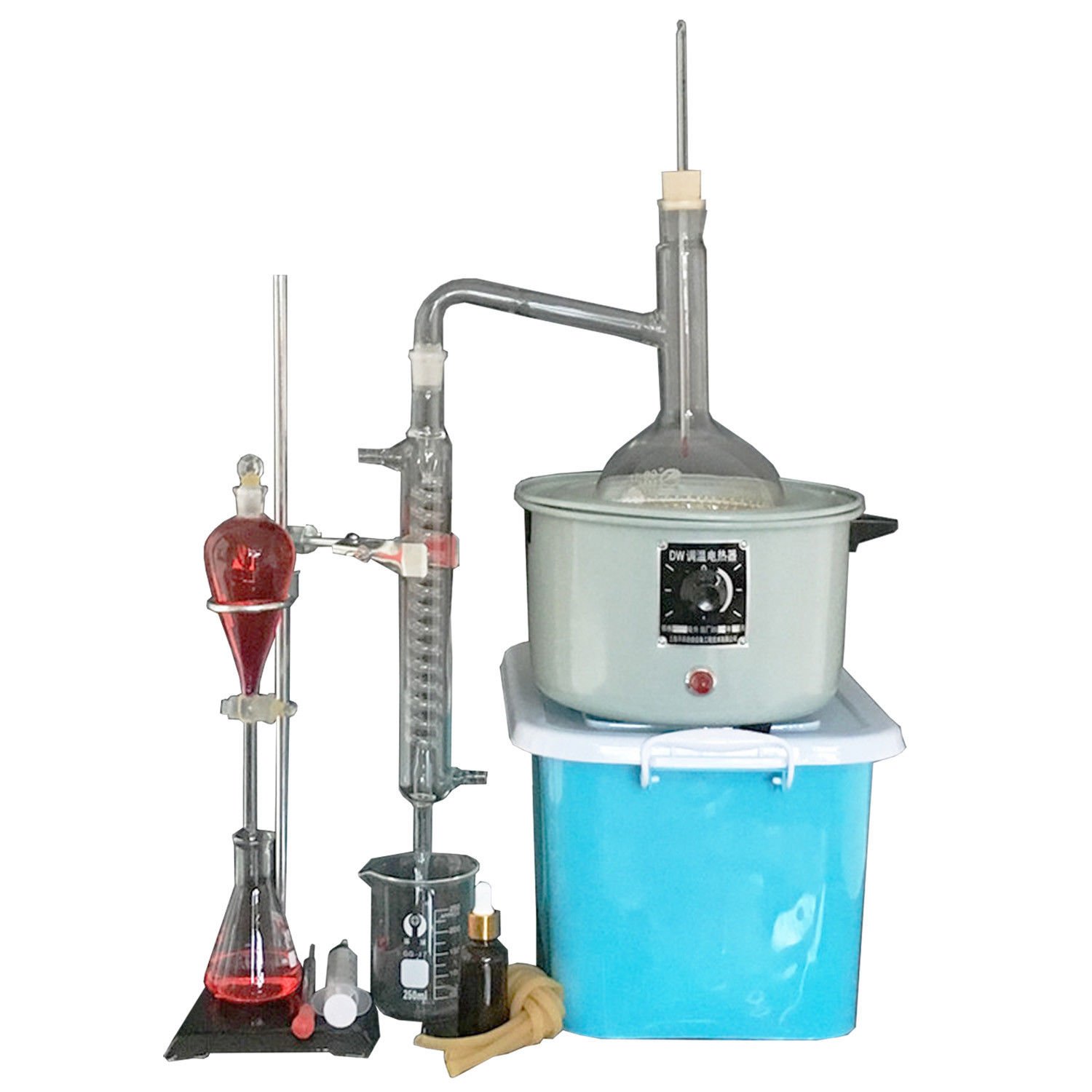 23pcs New 1000ml Lab Distillation Apparatus Essential Oil Pure Water ...