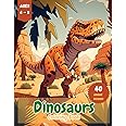 Dinosaurs Coloring Book for Kids ages 4-8: Roar into Prehistoric Fun ...