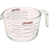 Amazon.com: Pyrex Prepware 1-Quart Measuring Cup, Clear with Red ...