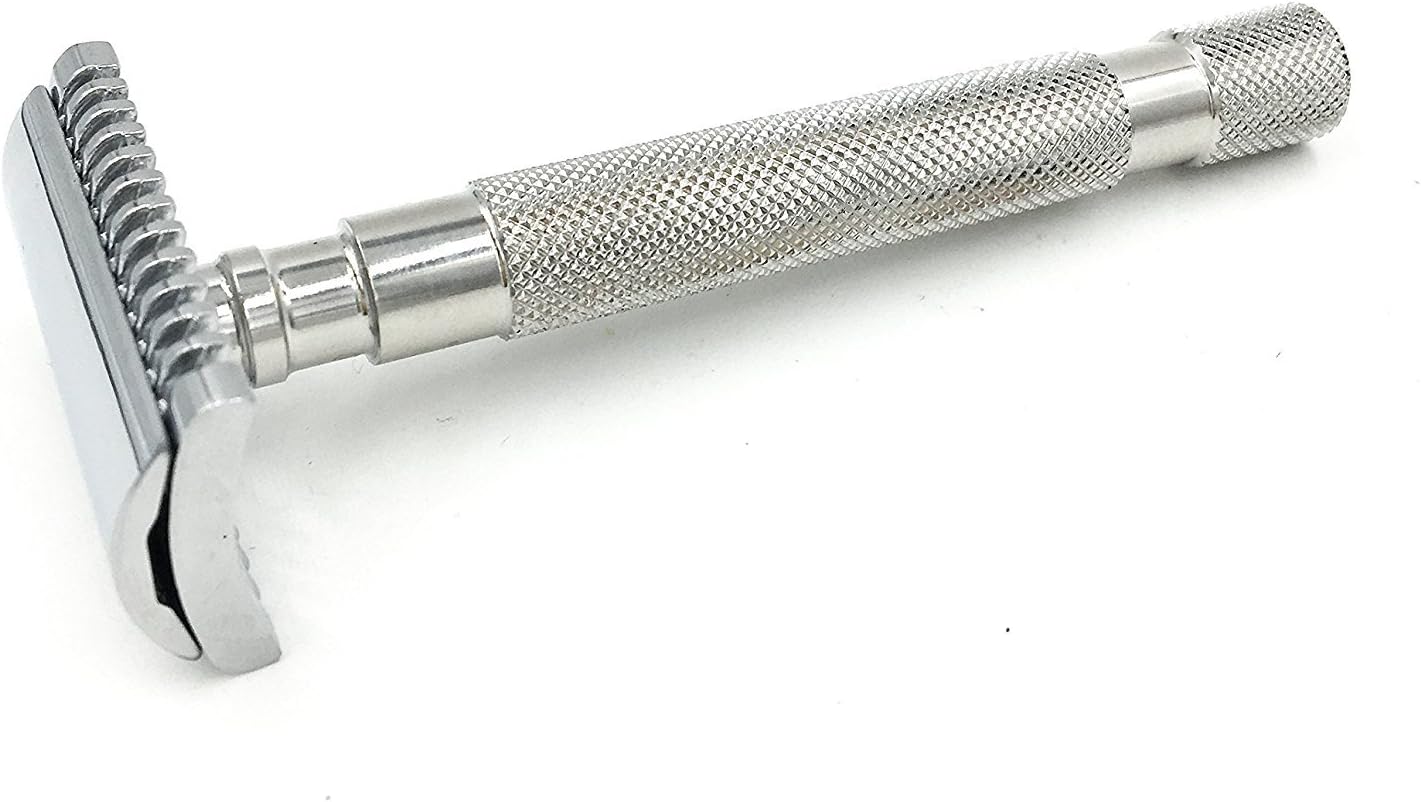 Parker 68S Stainless Steel Handle Double Edge Safety Razor with Open ...