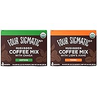 Amazon.com : Four Sigmatic Mushroom Coffee Mix Pack of 2 - Lion's Mane and Chaga & Cordyceps and ...