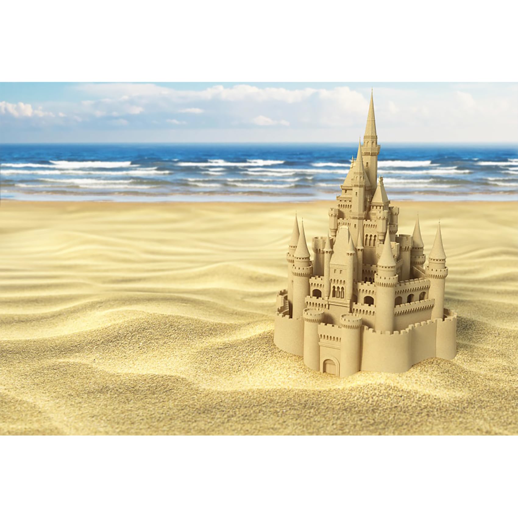 Baocicco 9x6ft Beach Castle Backdrop Wedding Backdrop Sands Castle ...