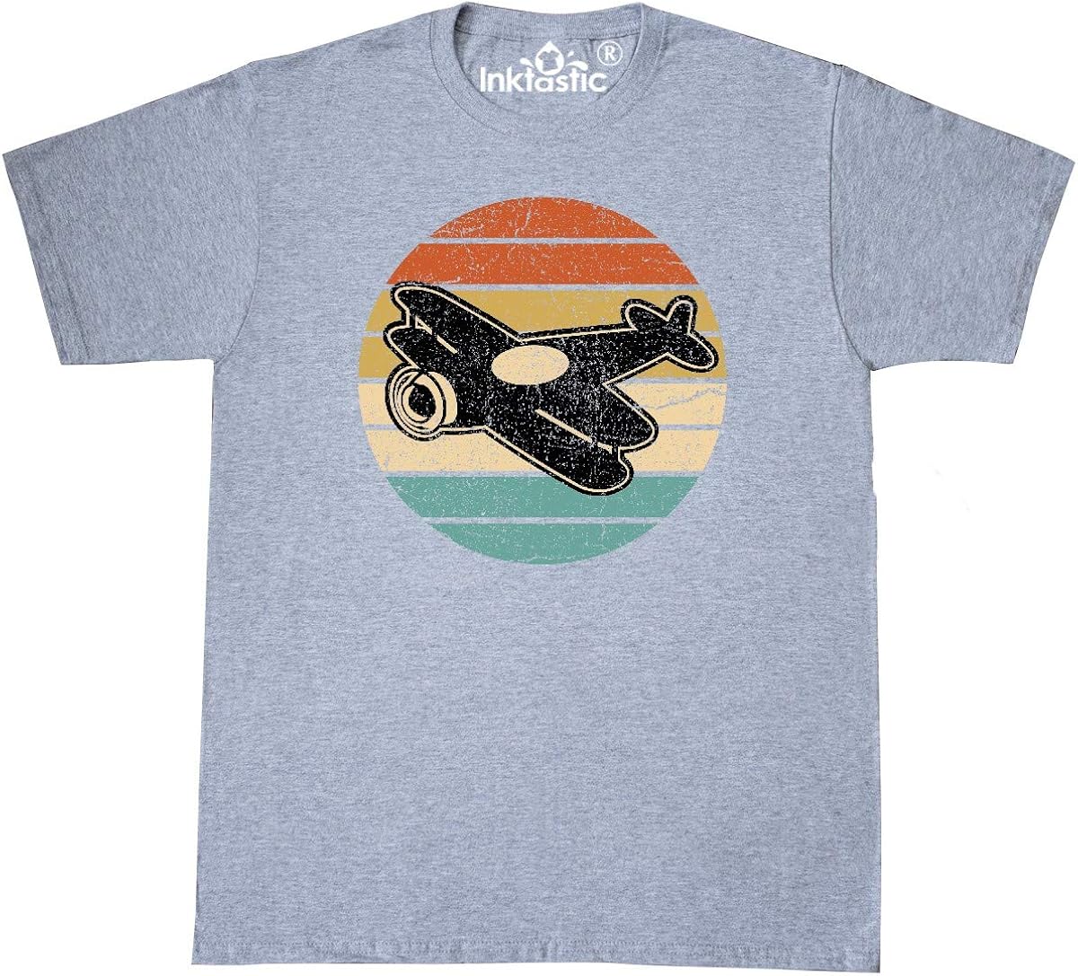 Amazon.com: inktastic Vintage Airplane Retro Sunset T-Shirt: Clothing