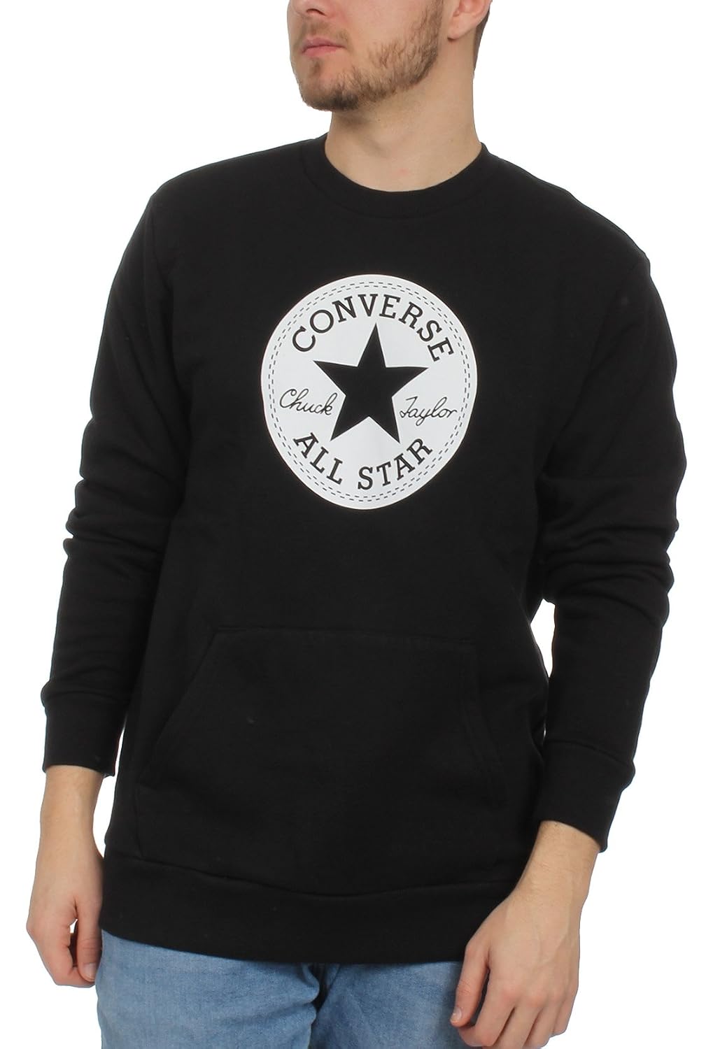 Converse Herren Sweater Chuck Patch Graphic Crew 10005825 001 Black ...