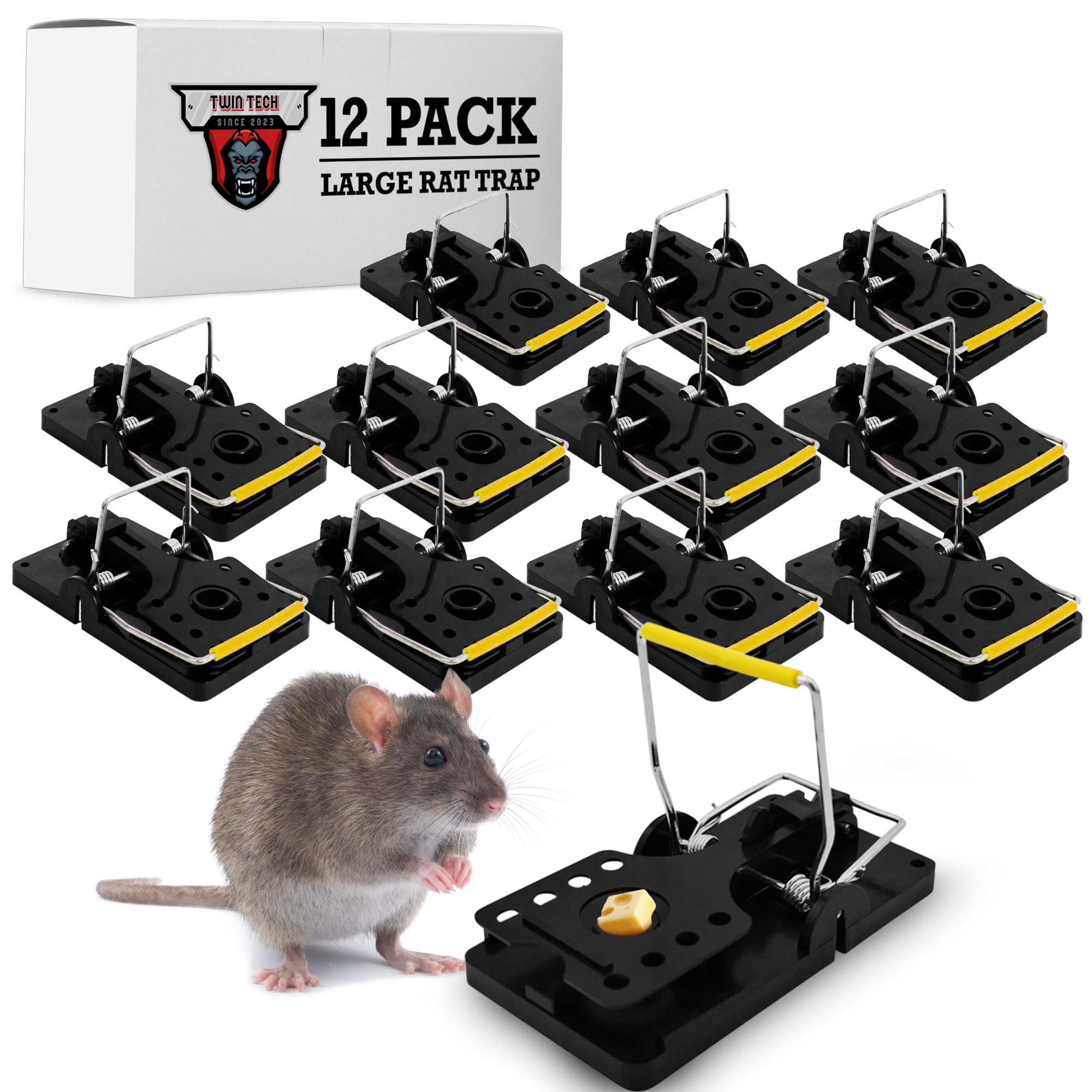 TwinTech Stainless Steel Mechanical Large Mouse Trap for Indoor ...