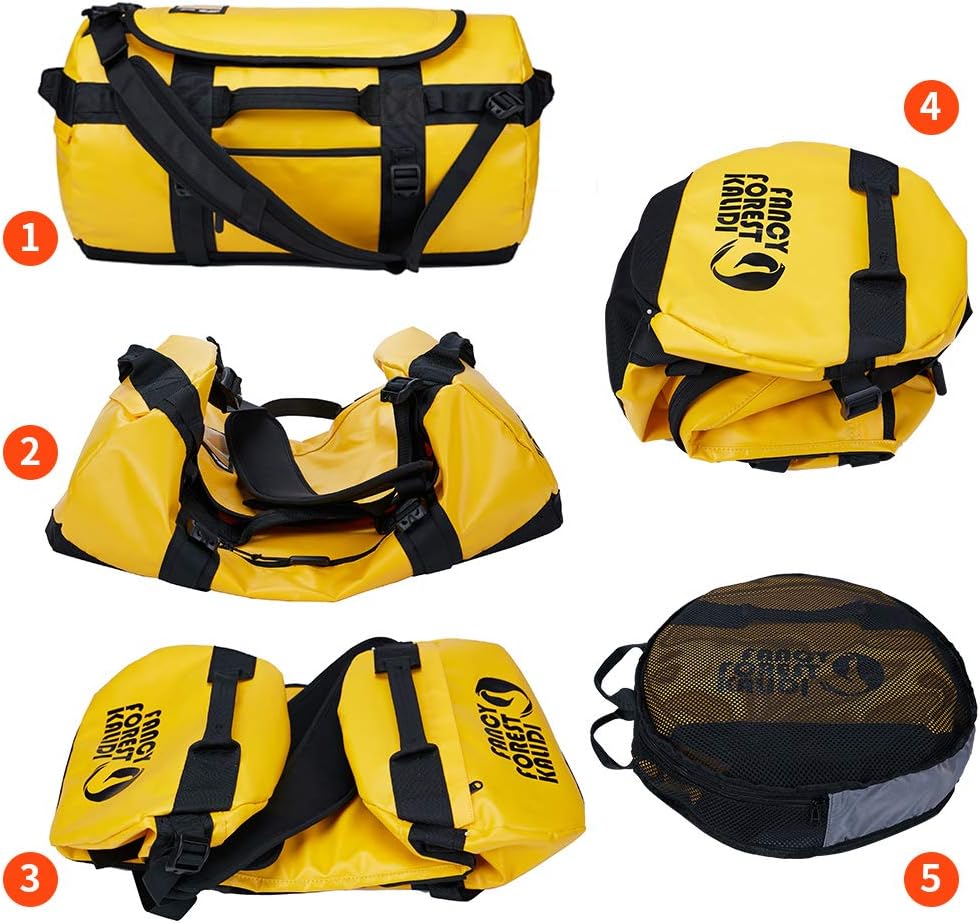 KALIDI 70L Duffle Bag Sports Holdall Backpack Shoulder Bag Waterproof ...