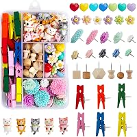 Amazon.com: Push Pins Cute Cat Thumb Tacks Decorative Push Pins Wood ...