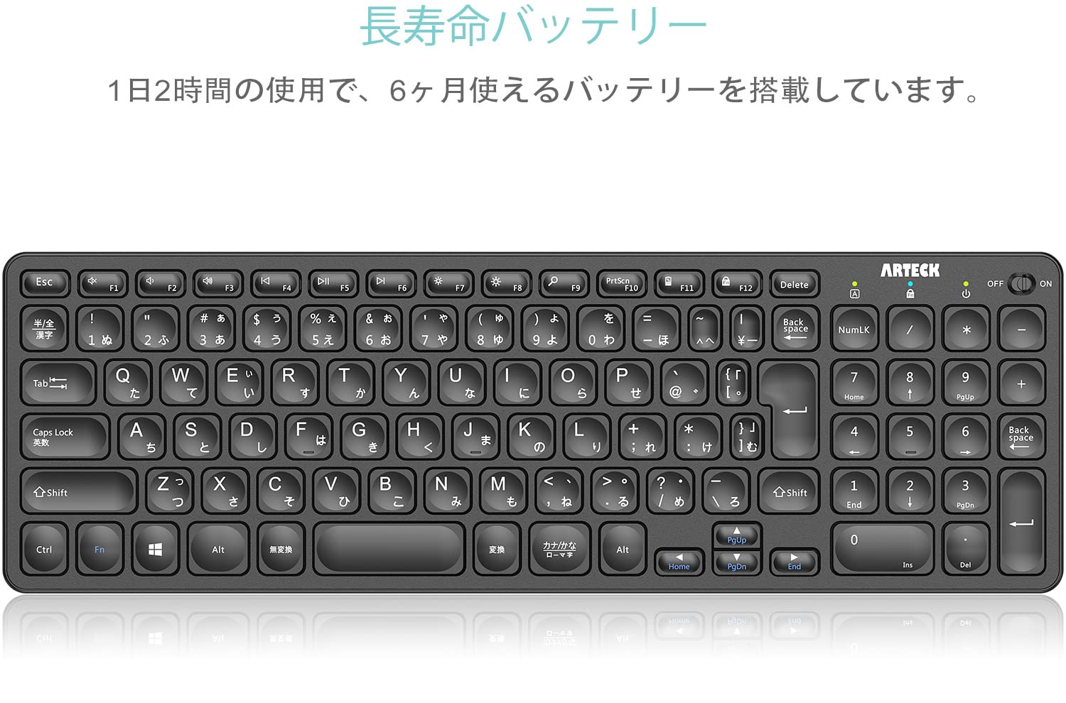 Mua Arteck 2.4G Wireless Keyboard Wireless Lightweight Full Size with ...