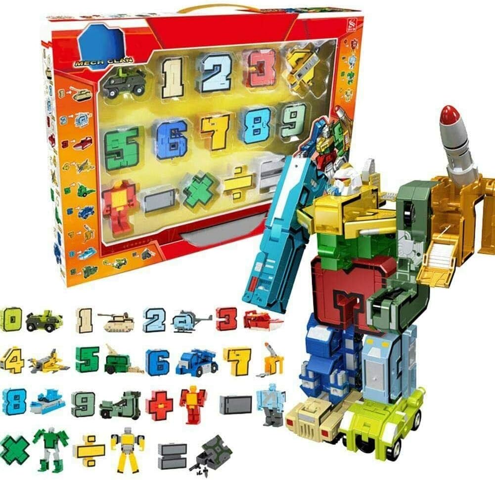 Yangers Alphabet Numbers Transformers Robot Maths Educational Toys ...