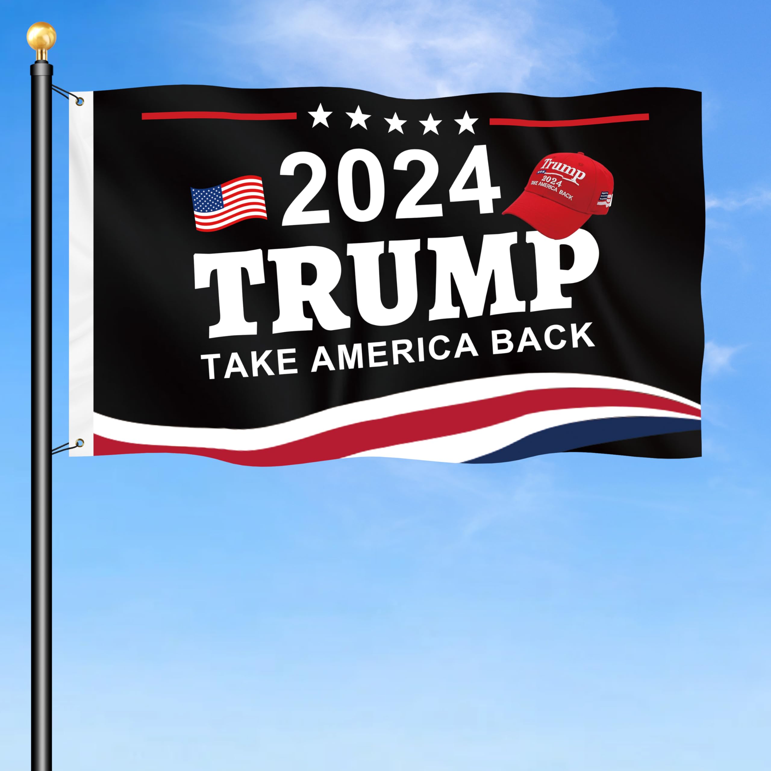 Trump 2024 Flag - Take America Back Flag 3x5 FT, Trump Flag with 2 ...