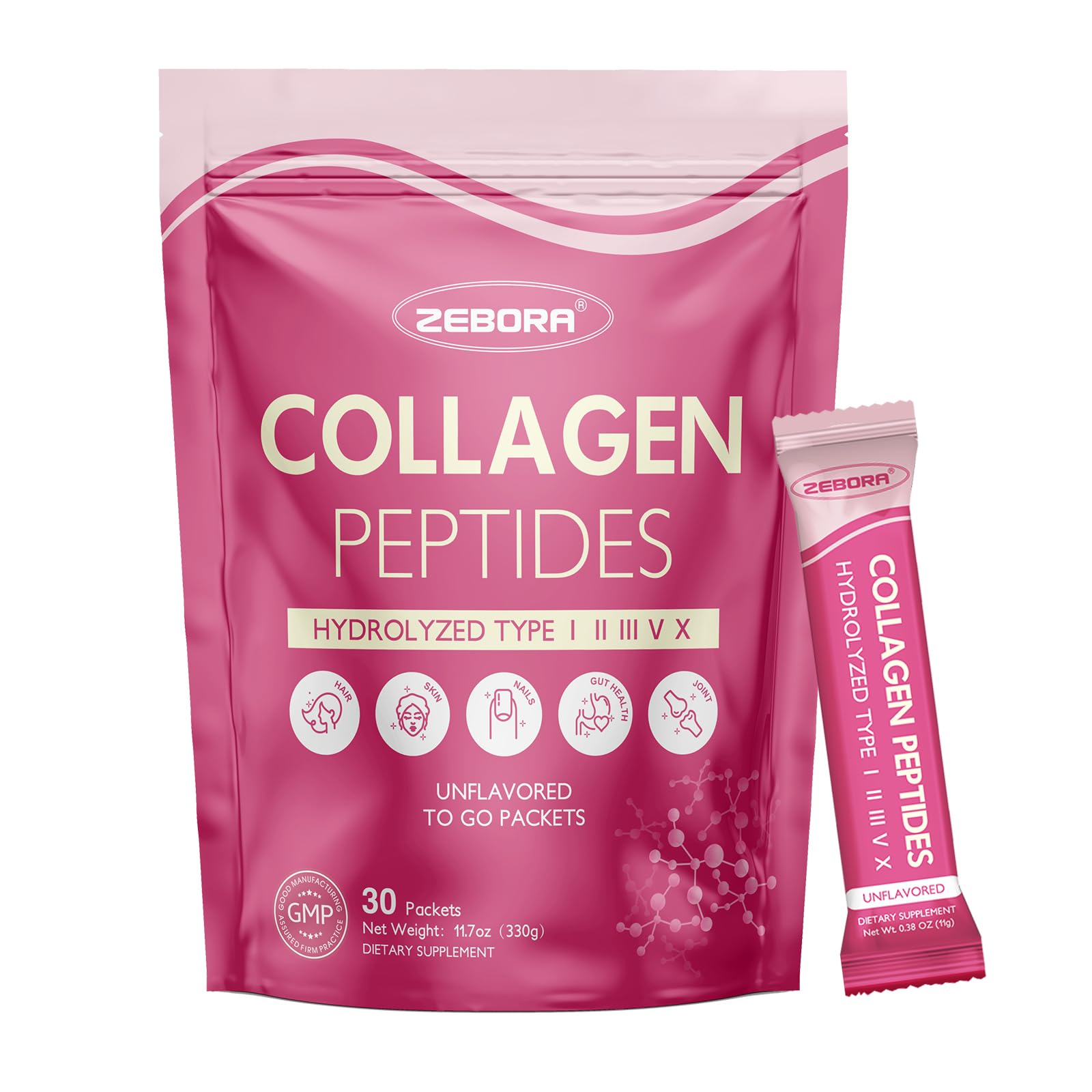 Mua Collagen Peptides Powder Packets with Hyaluronic Acid, Biotin, MCT ...