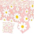 Amazon.com: Augisteen 2 PCS Daisy Tablecloth Plastic Daisy Flower ...