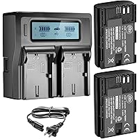 Amazon.com: BM Premium 2 Pack of LP-E6NH High Capacity Batteries and Dual Bay LCD Battery ...