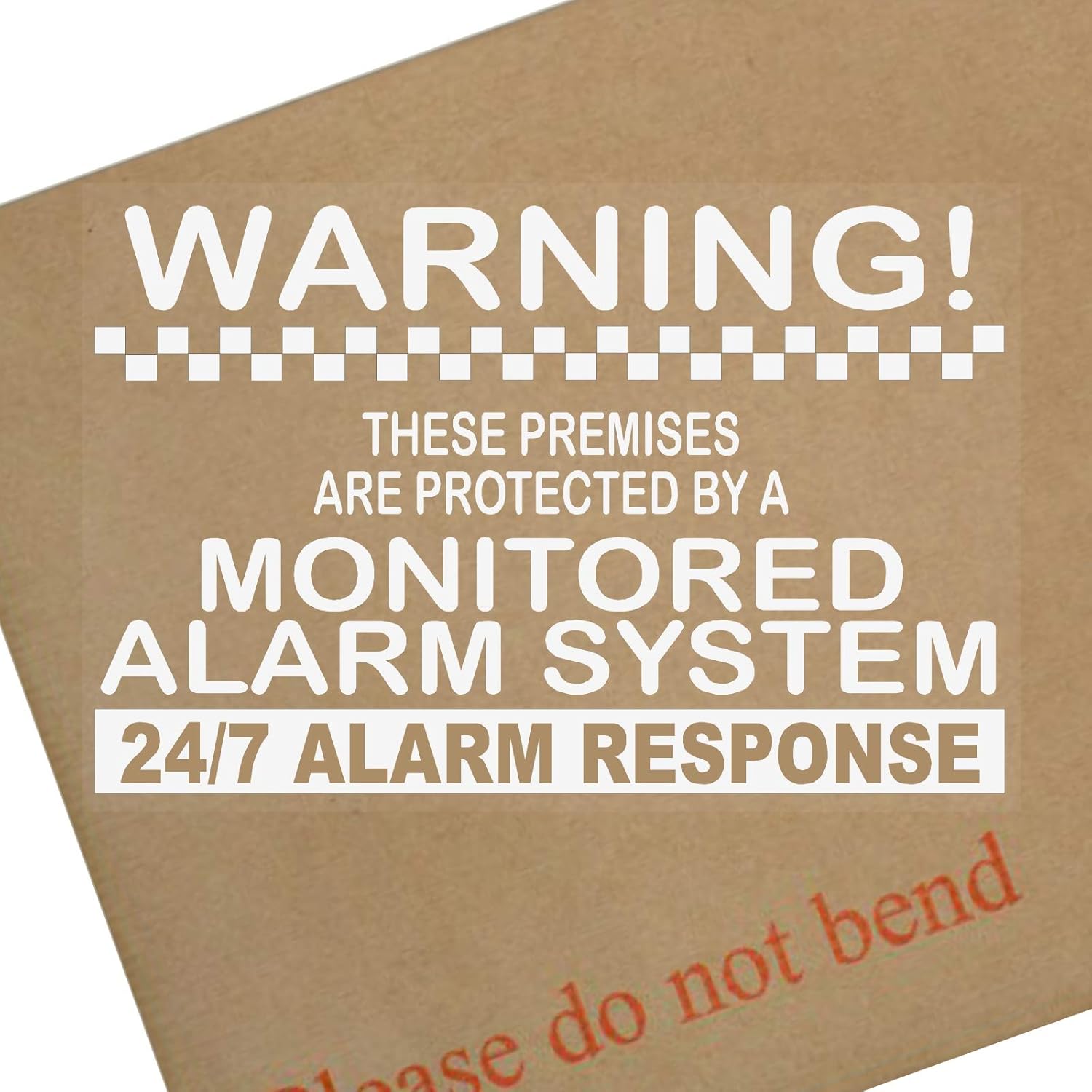 Platinum Place 6 x Monitored Alarm System Window Stickers-130mm-24hr ...