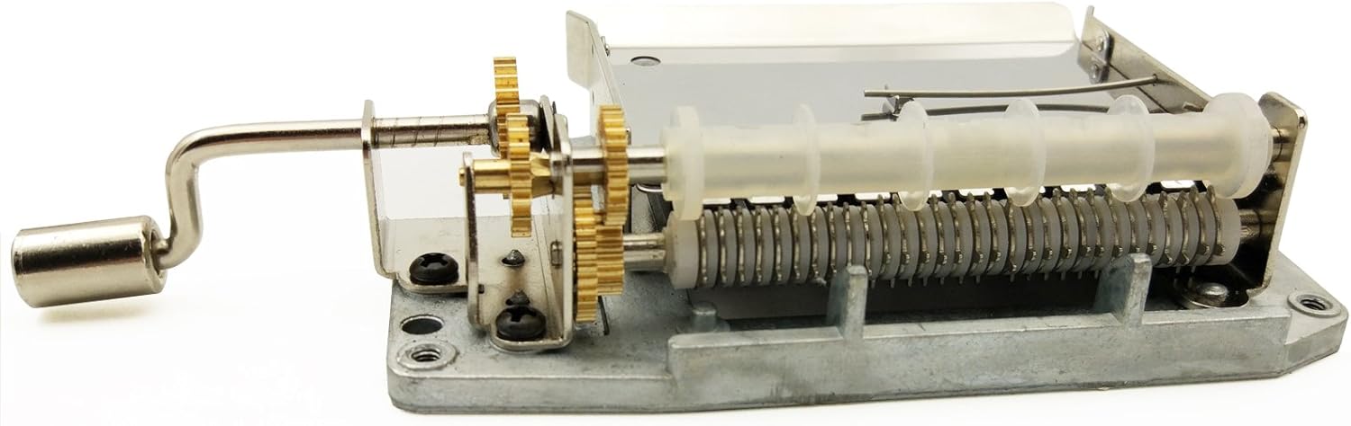 Wingostore 30 Notes Hand Crank Music Box Movement with Copper Gear DIY ...