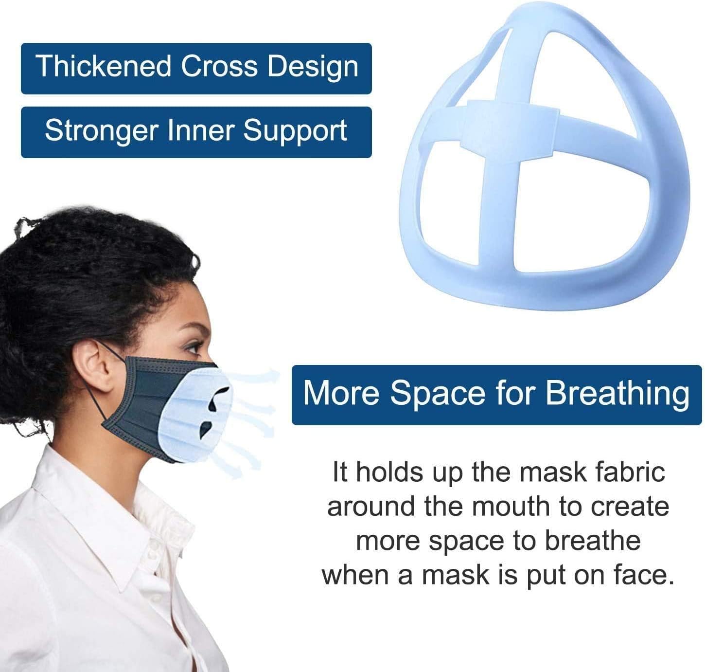 3D Face Bracket Silicone Face Inner Support Frame Mouth And Nose ...